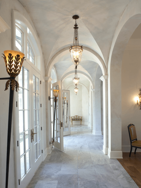 A Look At Some Groin Vaulted Hallways From Houzz.com - Homes of the Rich