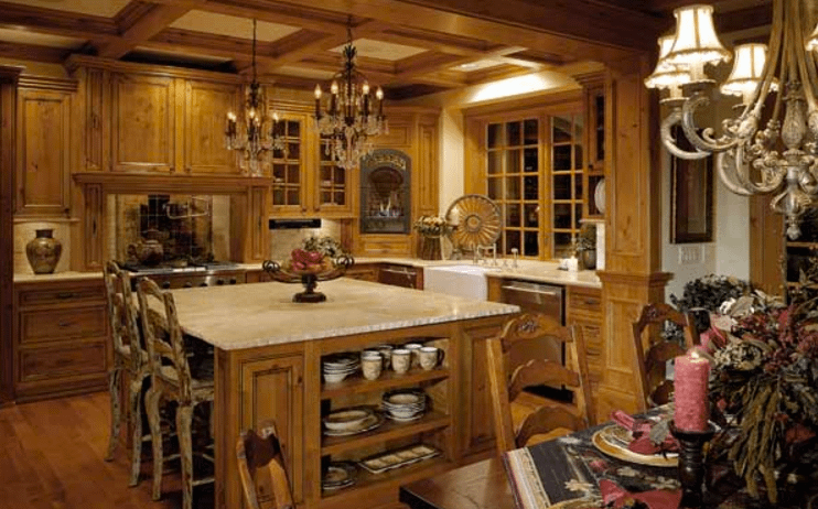16 Rustic Gourmet Kitchens - Homes of the Rich