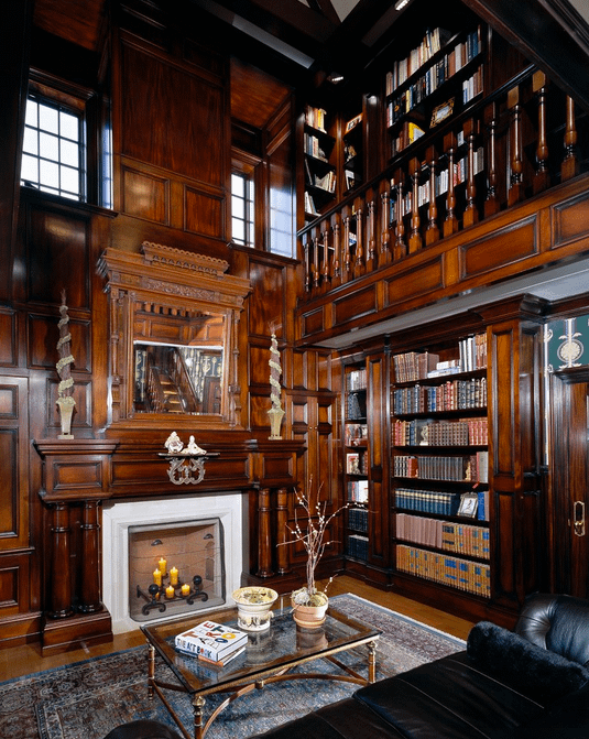 2-Story Libraries - Homes of the Rich