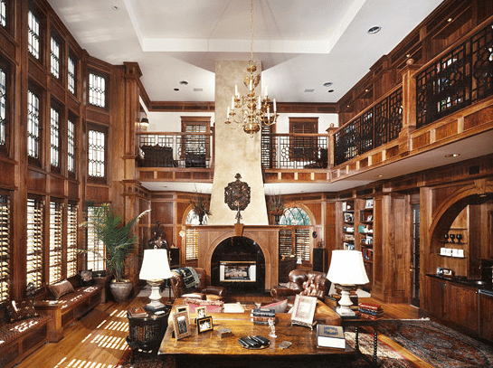 2-Story Libraries - Homes of the Rich