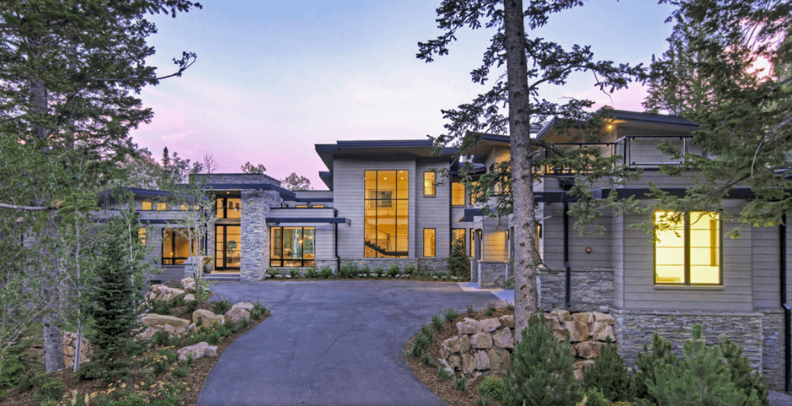 $8.9 Million Newly Built Mountaintop Contemporary Mansion In Park City ...