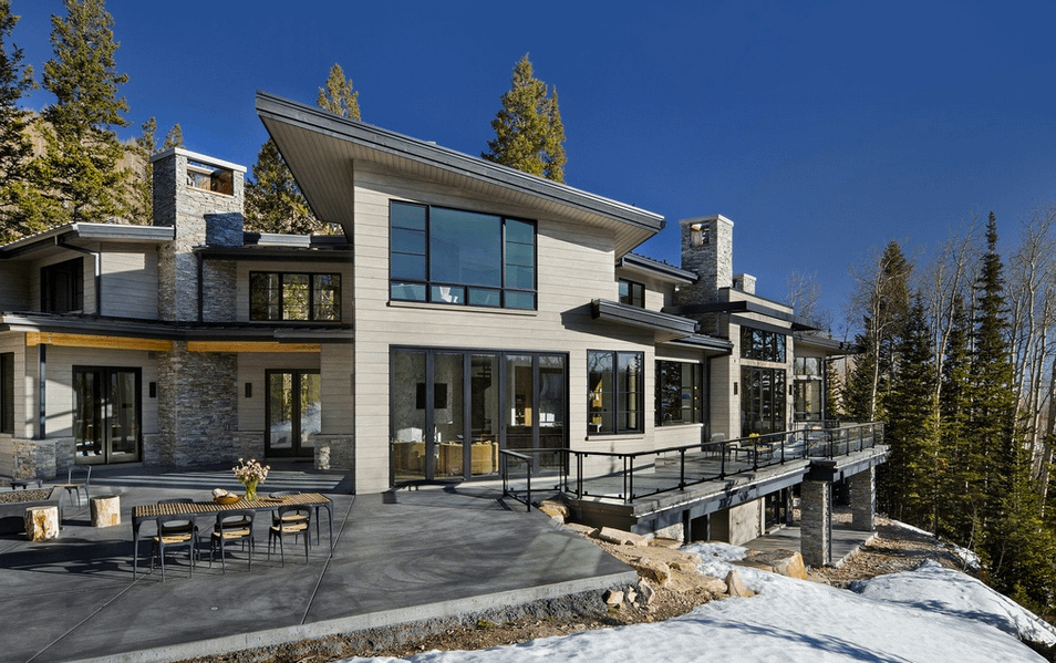 $8.9 Million Newly Built Mountaintop Contemporary Mansion In Park City ...