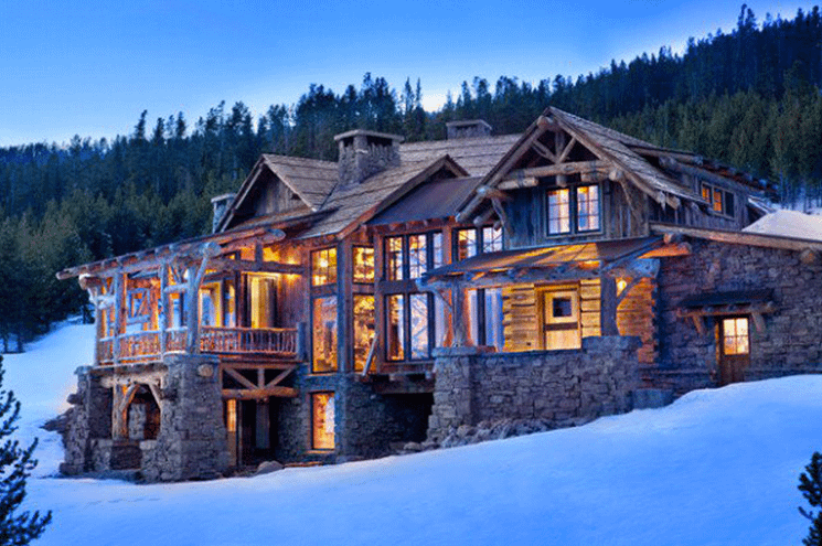 A Look At Some Mansions In The Snow - Homes of the Rich