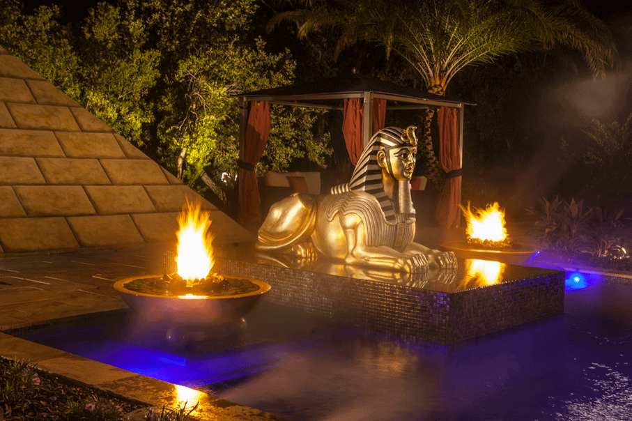 Awesome Egyptian Themed Swimming Pool - Homes of the Rich