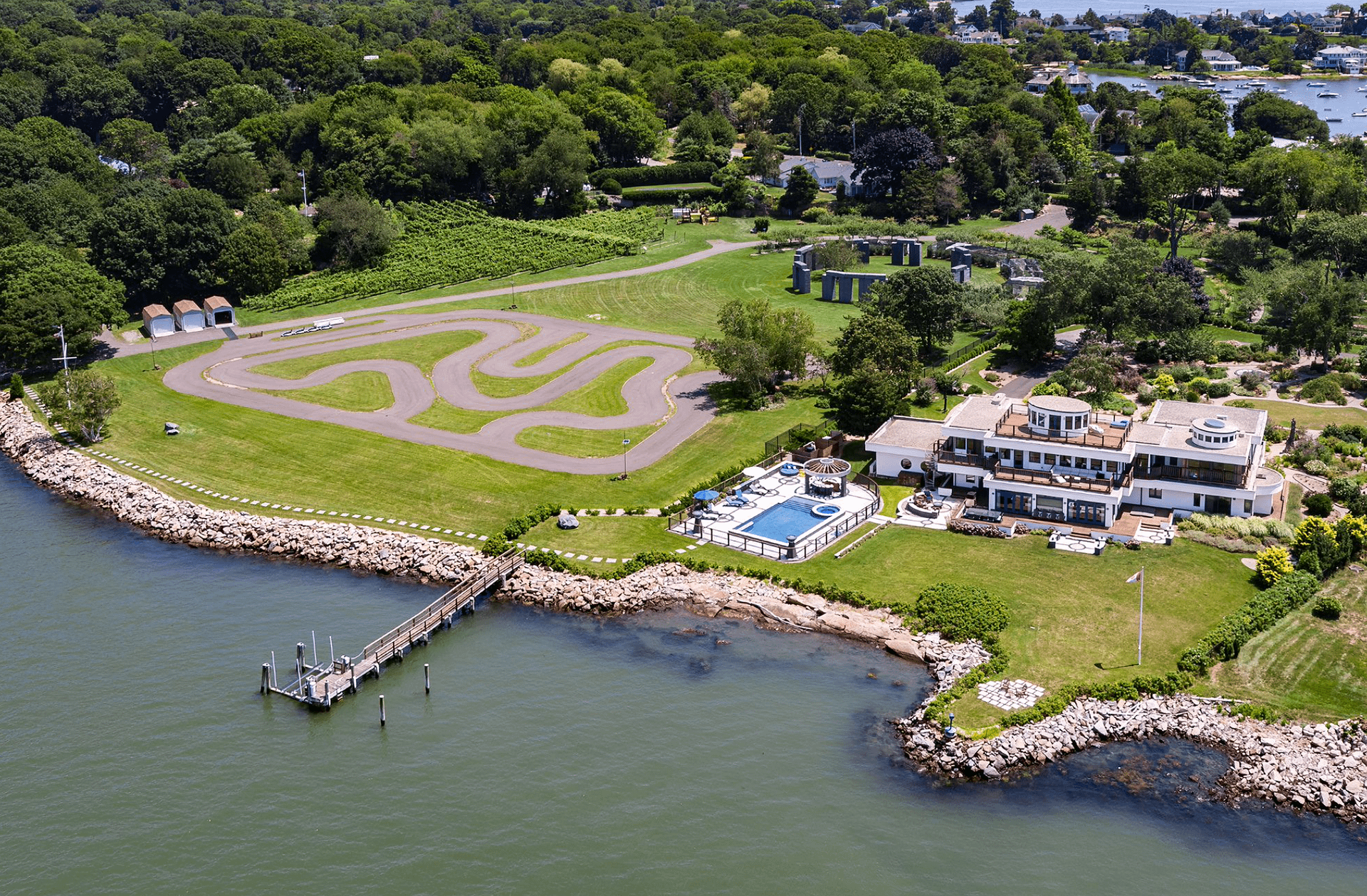 13-Acre Waterfront Estate With Go Kart Track (PHOTOS)