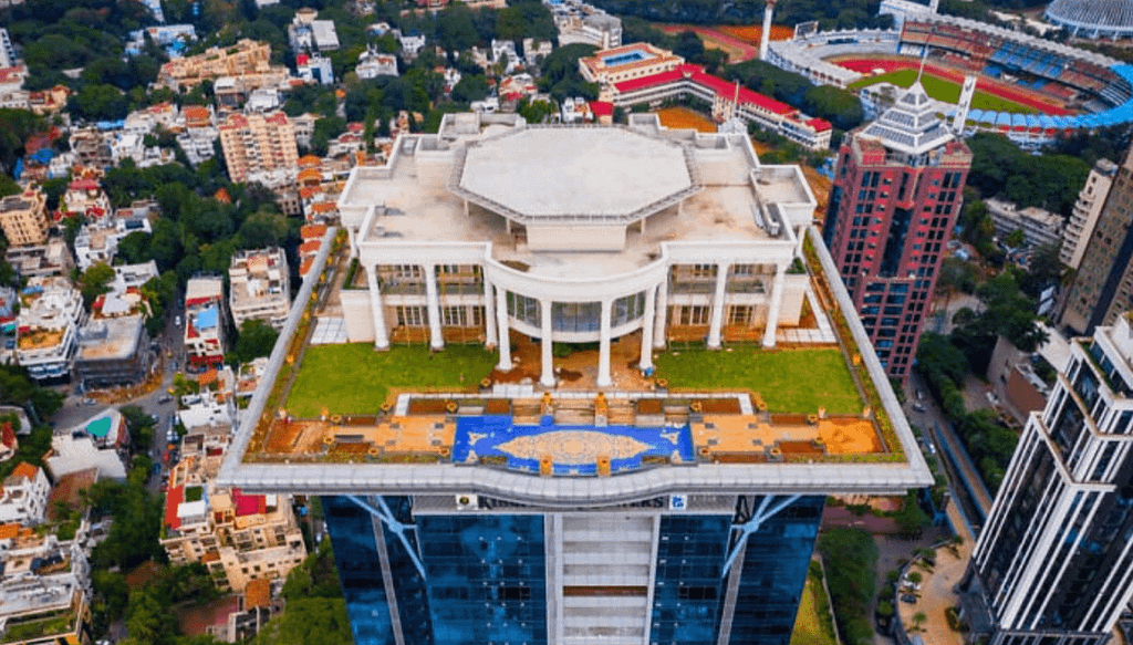 Insane Mega Mansion Atop A Skyscraper In India - Homes of the Rich