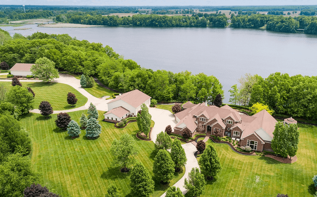 Lakefront Estate With Indoor Pool (PHOTOS + FLOOR PLANS)