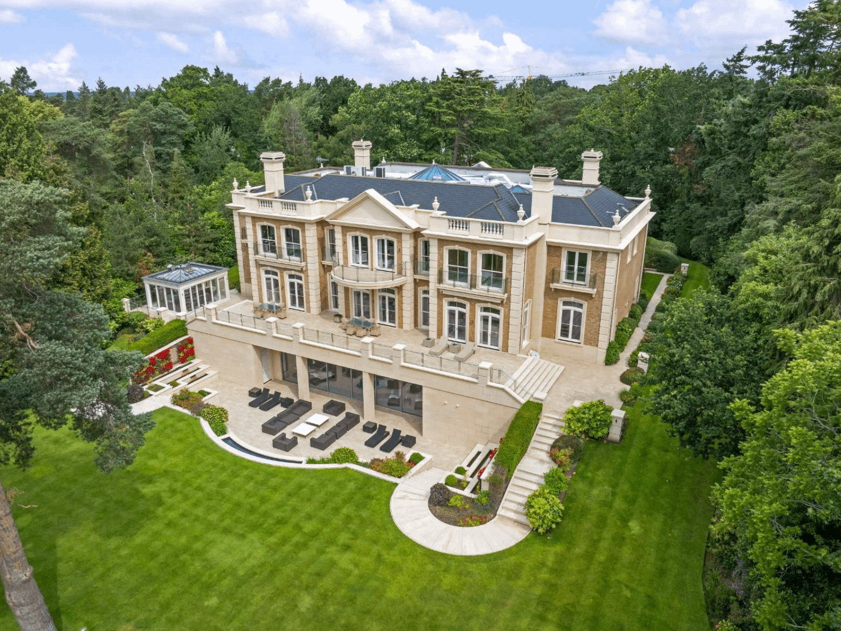 Grand Brick Home In Surrey, England (PHOTOS + FLOOR PLANS)