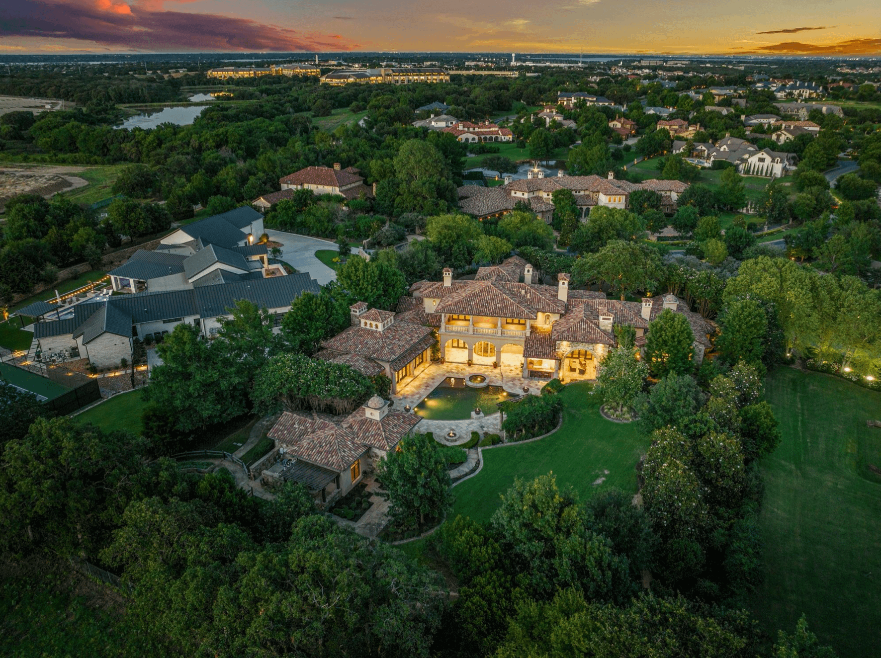 This Texas Property Features A 2-Story Library And Guest Casita