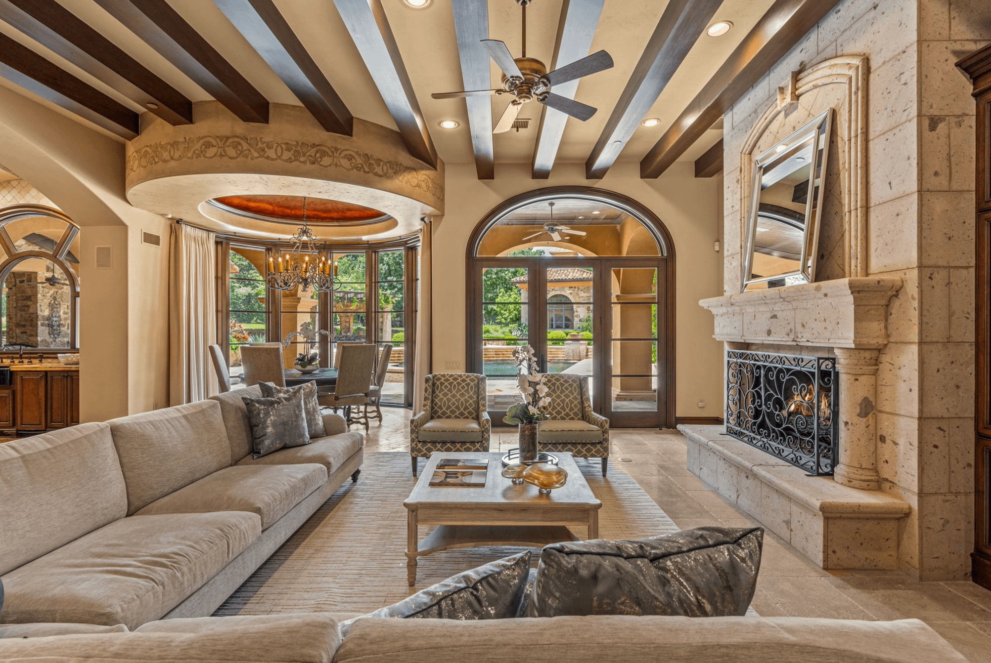 This Texas Property Features A 2-Story Library And Guest Casita