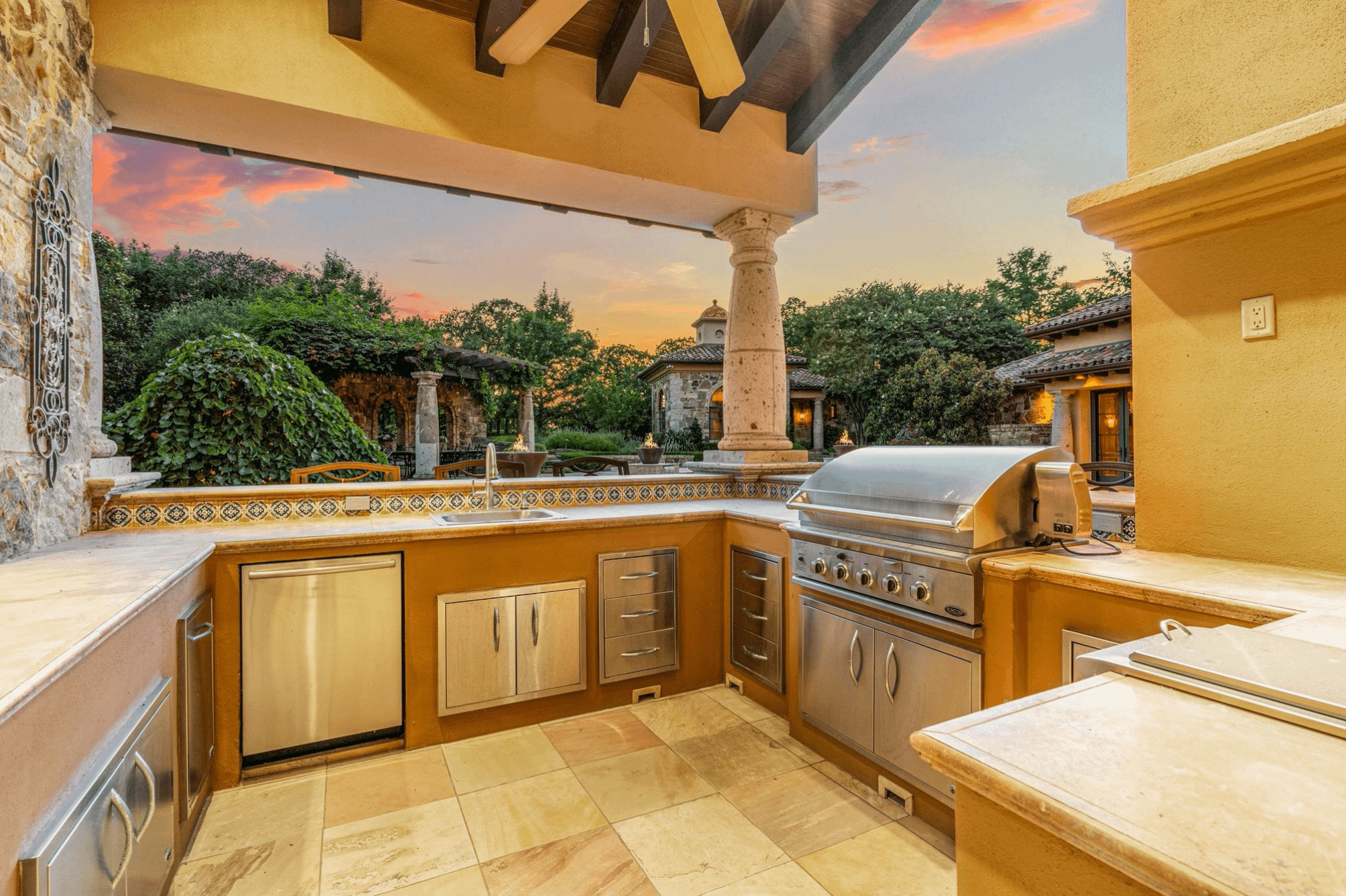 This Texas Property Features A 2-Story Library And Guest Casita