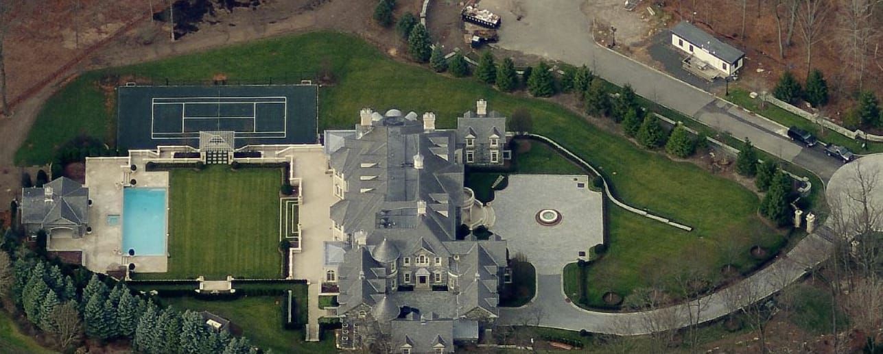Updated Aerial Pics Of The Stone Mansion In Alpine, NJ - Homes of the Rich