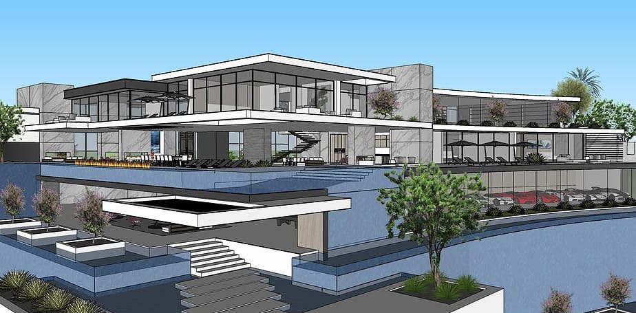 50,000 Square Foot Proposed Modern Mega Mansion In Beverly Hills, CA ...