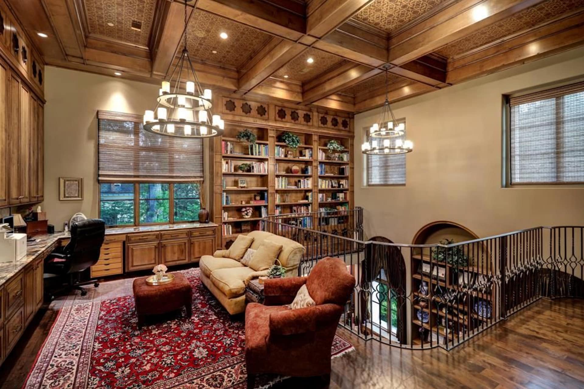 Houston Home With 2-Story Library & Tennis Court (PHOTOS)