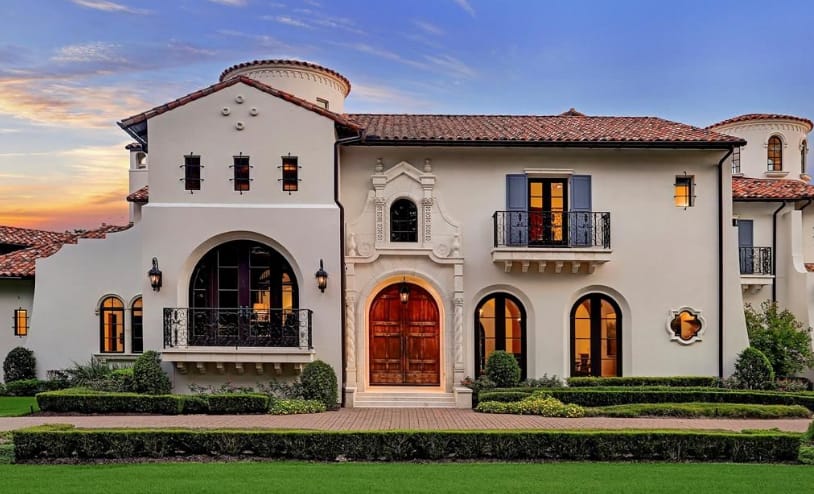 Spanish Colonial Style Lakefront Home In Montgomery, Texas - Homes of ...