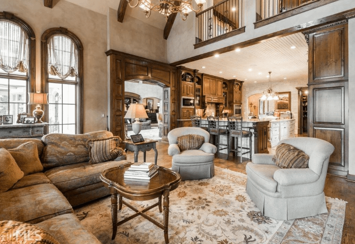 Lakefront Limestone Home In Suwanee, Georgia - Homes of the Rich