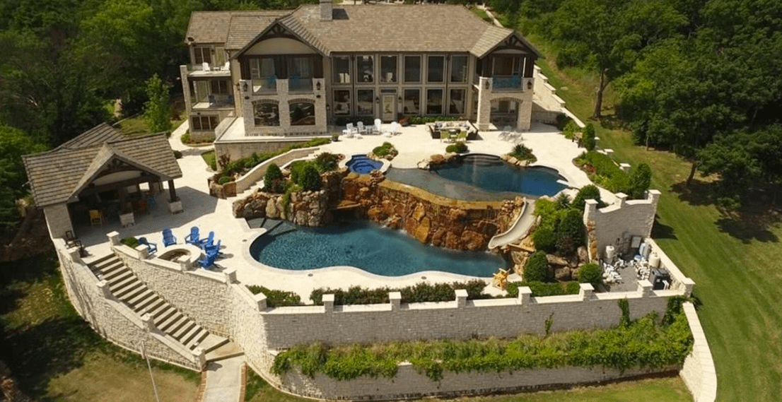 Lakefront Texas Home With 2 Pools & Helipad (PHOTOS)