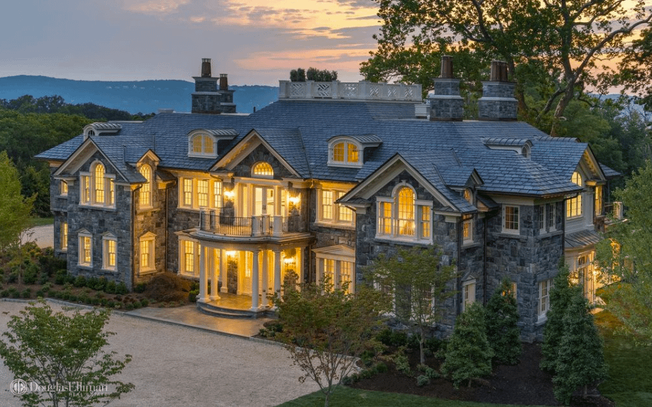 18,000 Square Foot Stone Home In New York With Indoor Basketball Court ...