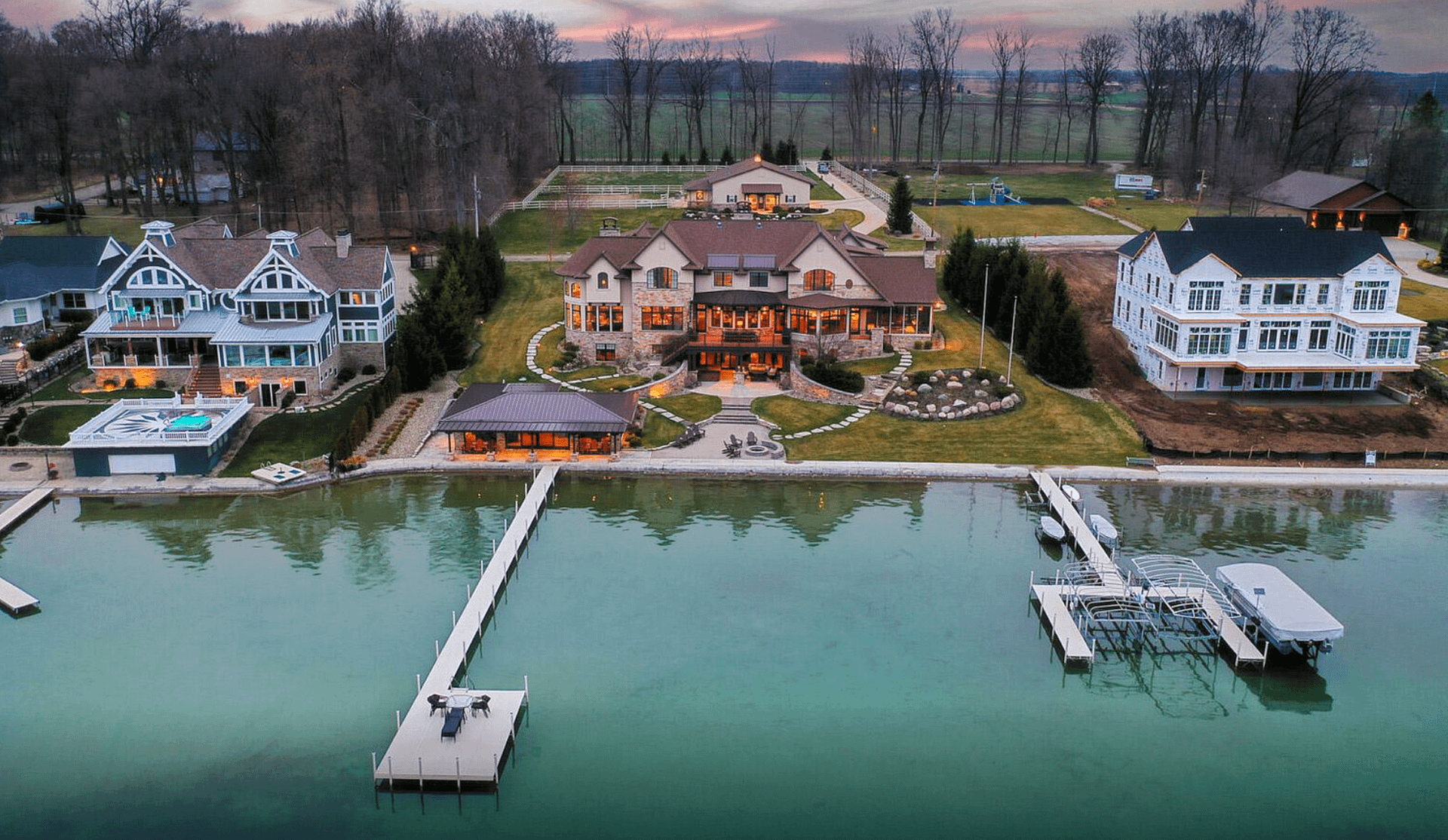 Lakefront Michigan Estate Comes With A Boathouse And Barn