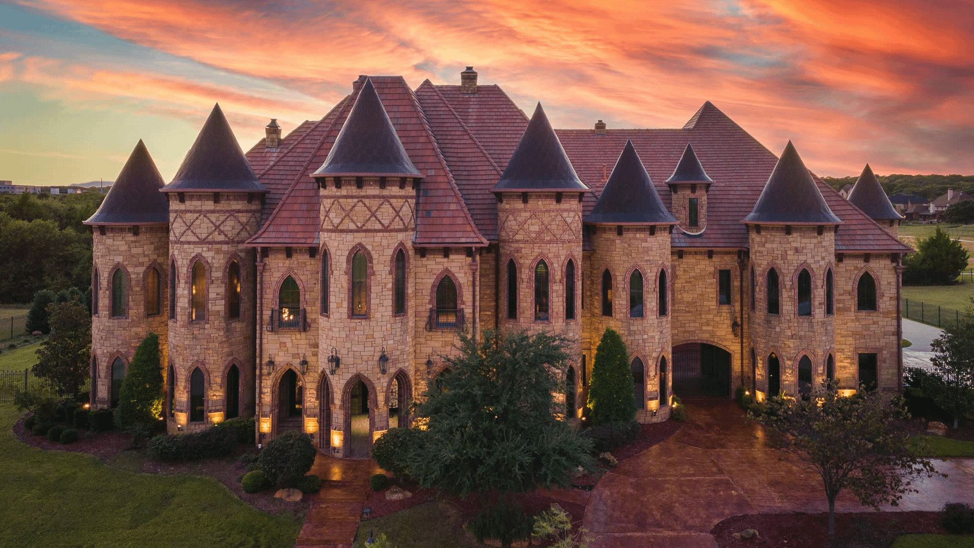 Castle-Like Stone & Brick Home In Southlake, Texas (PHOTOS)