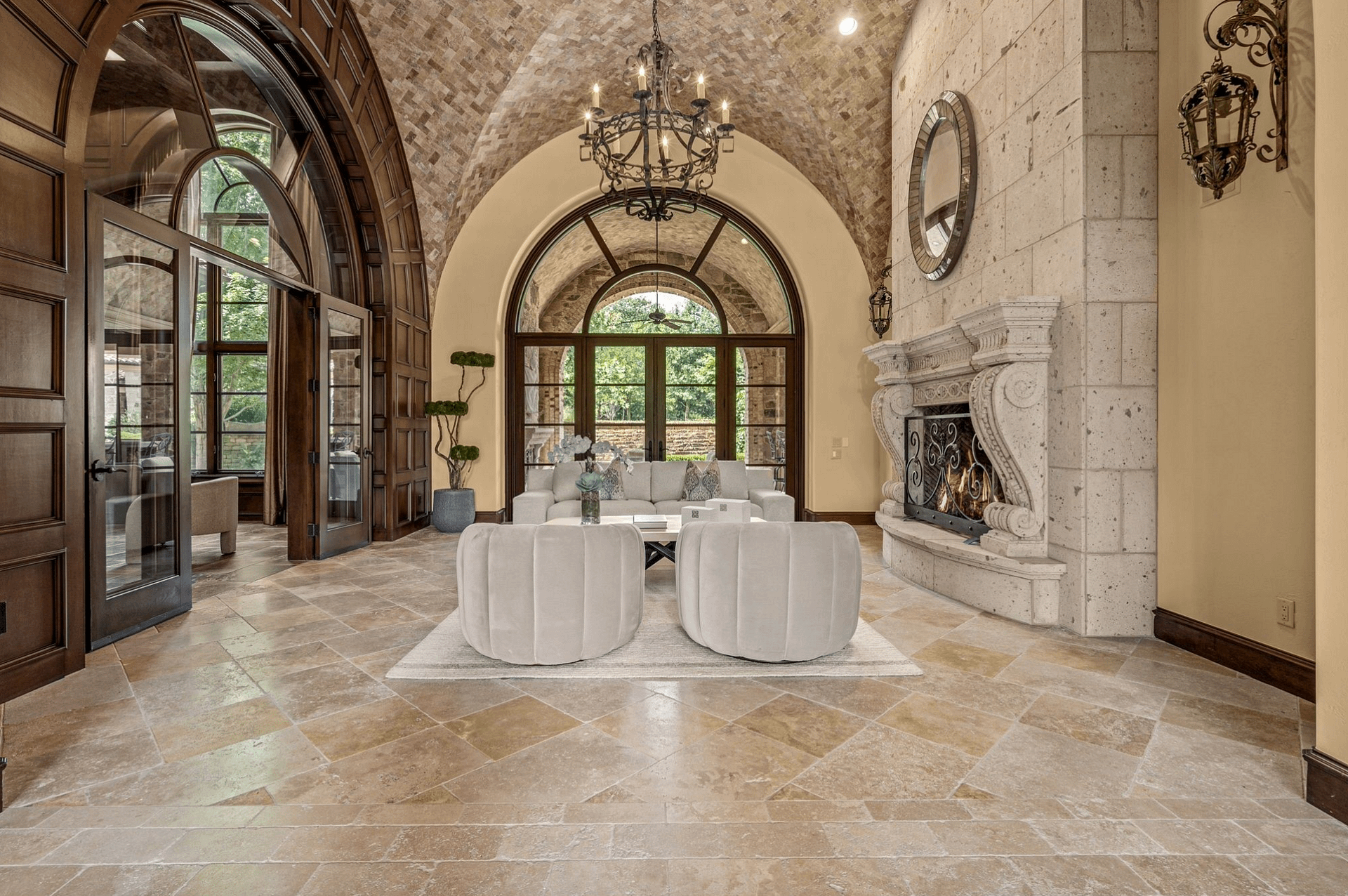 This Texas Property Features A 2-Story Library And Guest Casita