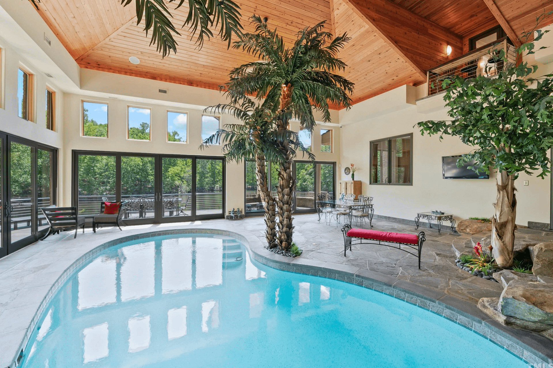 North Carolina Home Comes With Indoor Pool And A Private Lake