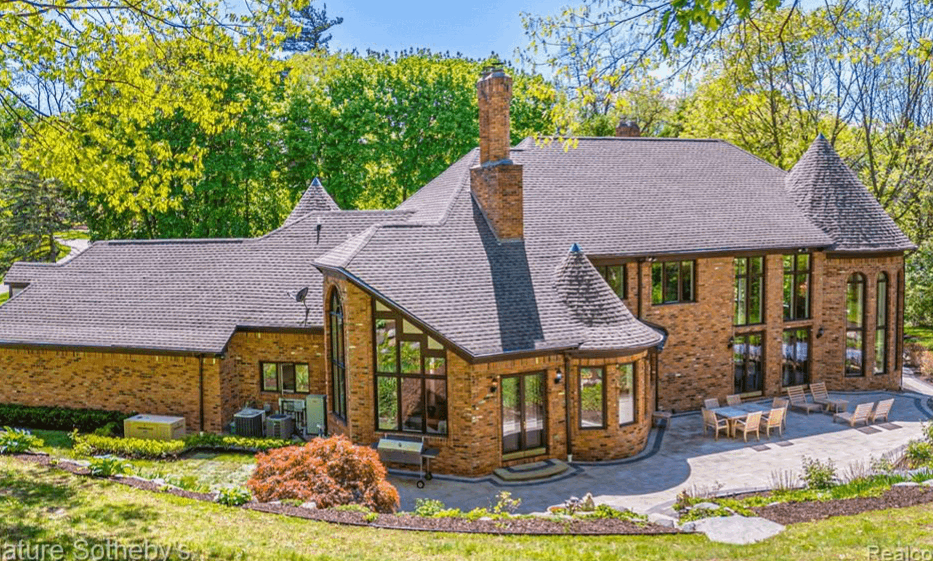 Tudor Style Michigan Home With A 2-Story Library (PHOTOS)