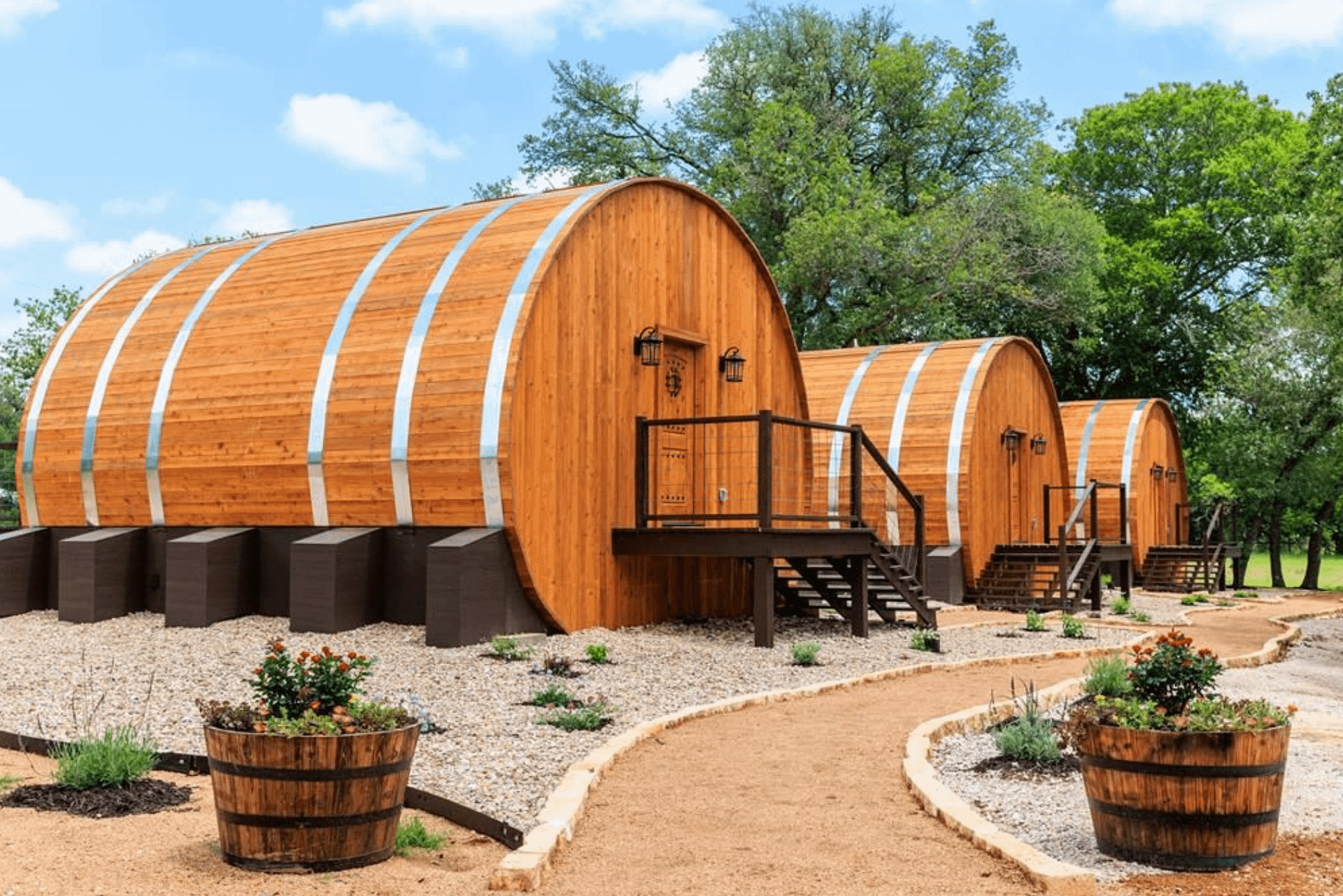 Texas Property Features 4 Wine Barrel Cabins (PHOTOS)