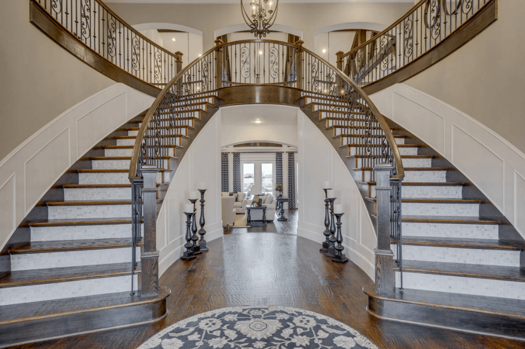 8 Beautiful Double Staircases - Homes of the Rich