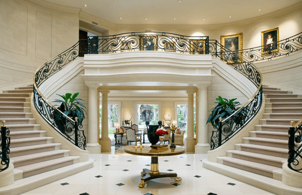 30 Impressive Double Staircases (PHOTOS) - Homes of the Rich
