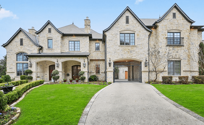 French Style Stone & Brick Home In Dallas, Texas - Homes of the Rich
