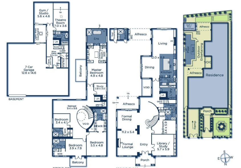 10,000 Square Foot Newly Built Home In Victoria, Australia (FLOOR PLANS ...