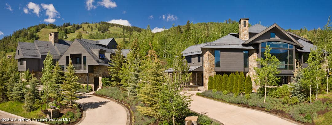 $35.9 Million Aspen, CO Family Compound With Two Contemporary Mansions ...