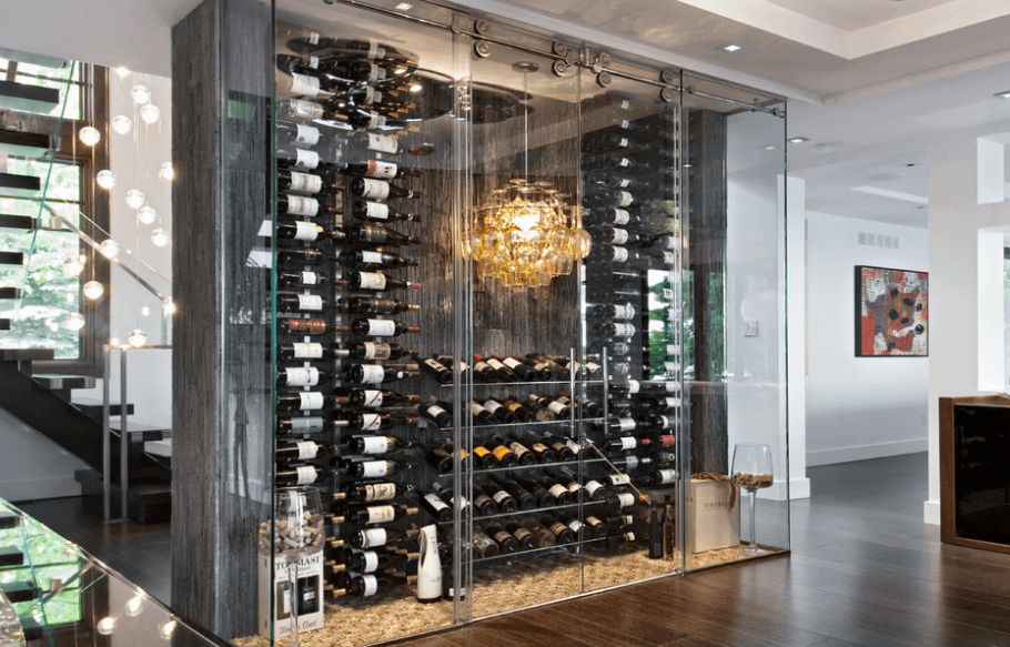 A Look At Some See-Through Wine Rooms - Homes of the Rich