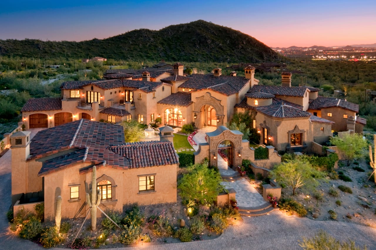 Newly Built Spanish Colonial Estate In Scottsdale, AZ - Homes of the Rich